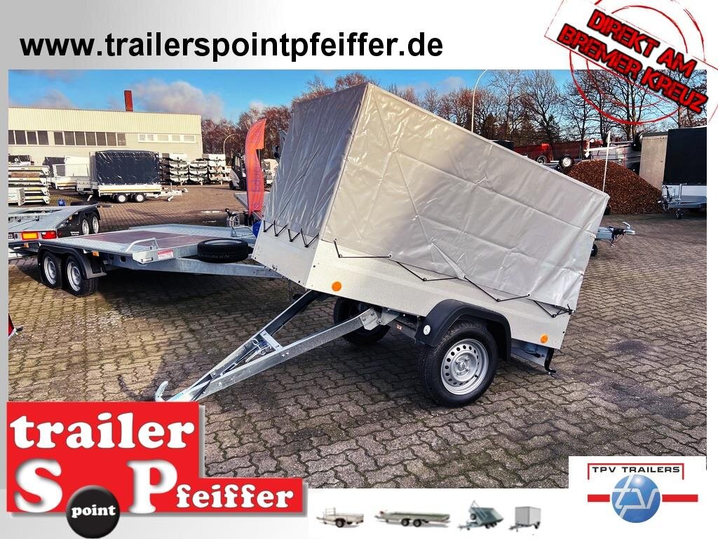 TPV KD-EU2 Anhänger mit klappbarer Deichsel - Hochplane TPSP - Spitzd ...